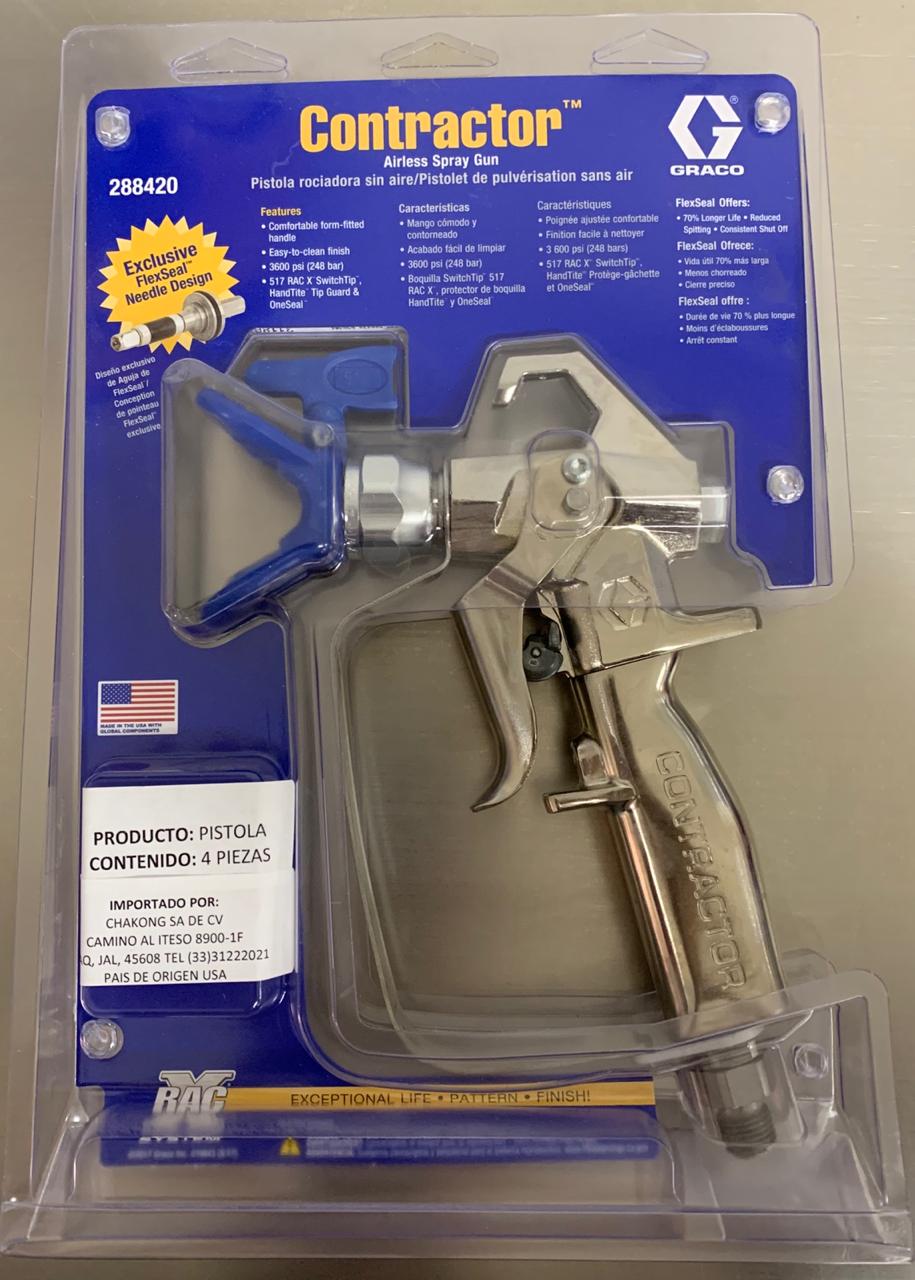 Pistola airless Graco Contractor 288420 - Pintalíneas México